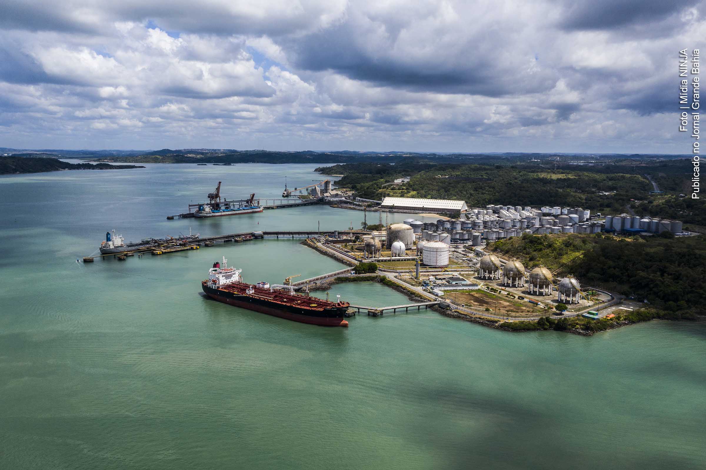 Vista área do Porto de Aratu – Jornal Grande Bahia (JGB)